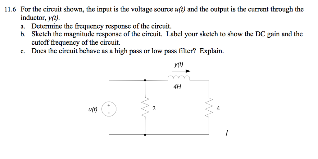 Solved 11.6 For the circuit shown, the input is the voltage | Chegg.com