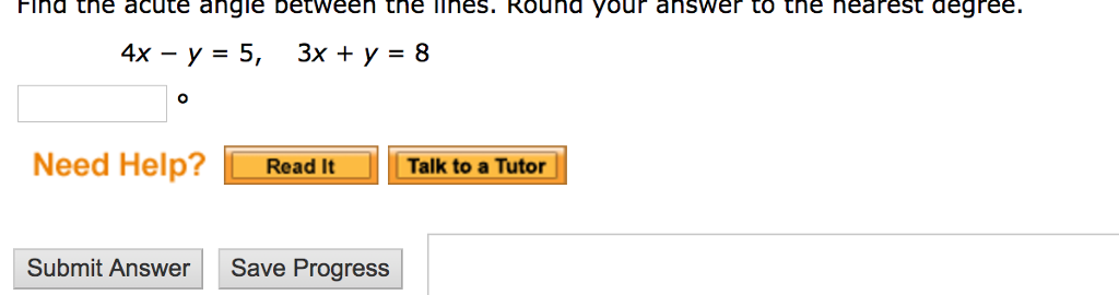 Solved Find The Acute Angle Between The Lines Round Your Chegg solved-find-the-acute-angle-between-the-lines-round-your-chegg