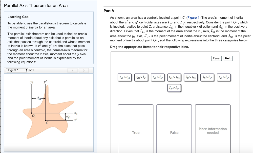 Solved Parallel-Axis Theorem for an Area Learning Goal: To | Chegg.com