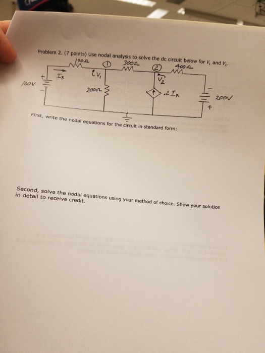 Solved Use nodal analysis to solve the dc circuit below for | Chegg.com