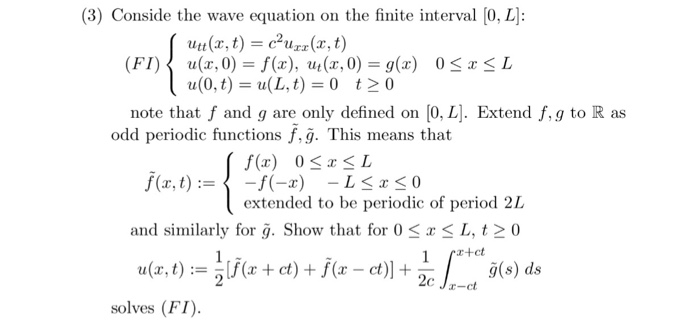 Solved Consider the wave equation on the finite interval [0, | Chegg.com
