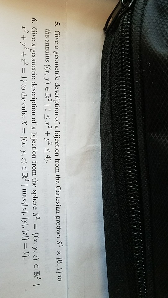 Solved 5. Give a geometric description of a bijection from | Chegg.com
