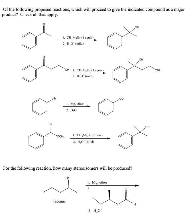 Solved Of the following proposed reactions, which will | Chegg.com