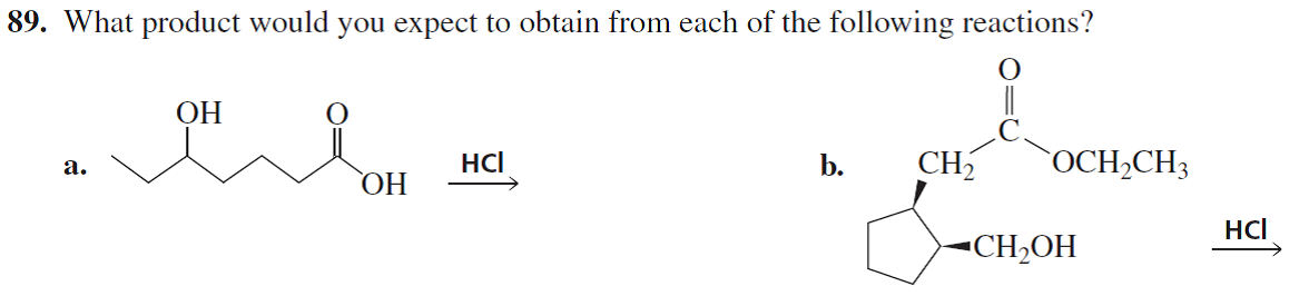 Solved What product would you expect to obtain from each of | Chegg.com