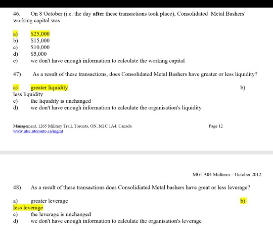 Solved Shown below is the balance sheet for Consolidated | Chegg.com