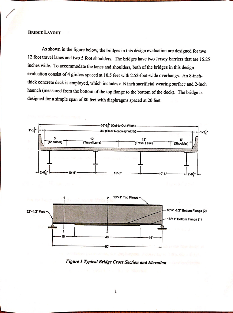 BRIDGE LAYOUT As shown in the figure below, the | Chegg.com