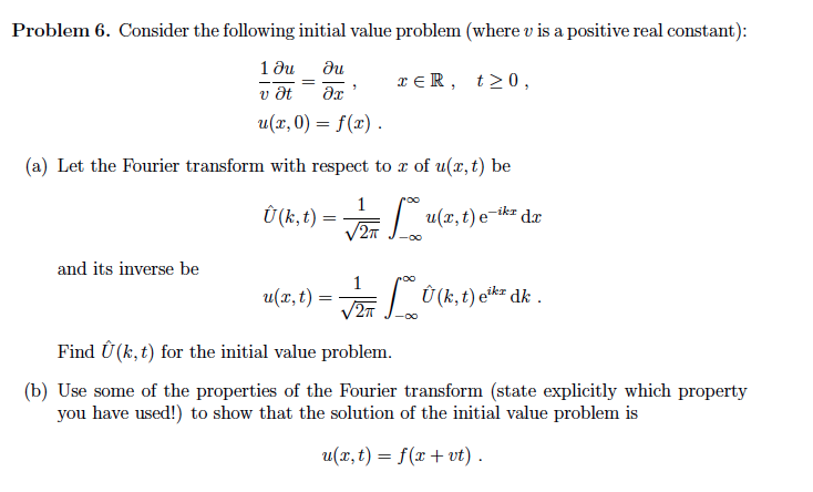 Solved Consider the following initial value problem (where v | Chegg.com