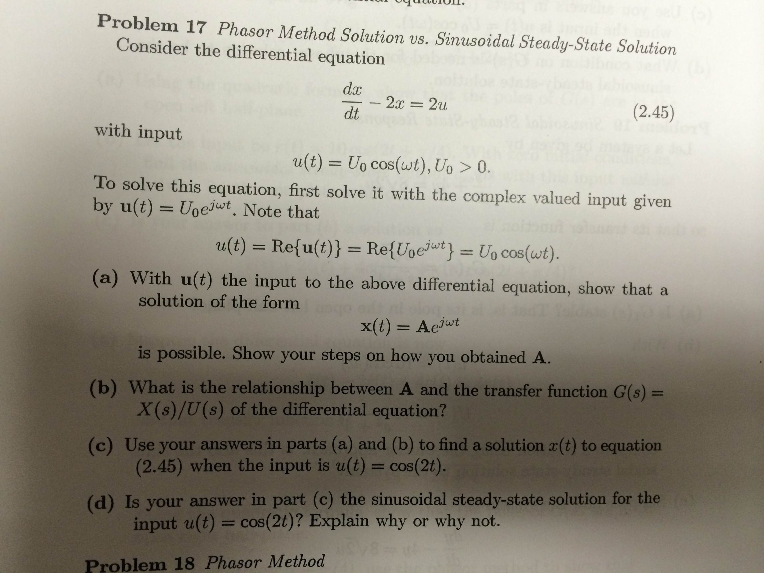 Solved Phasor Method Solution vs. Sinusoidal Steady-State | Chegg.com