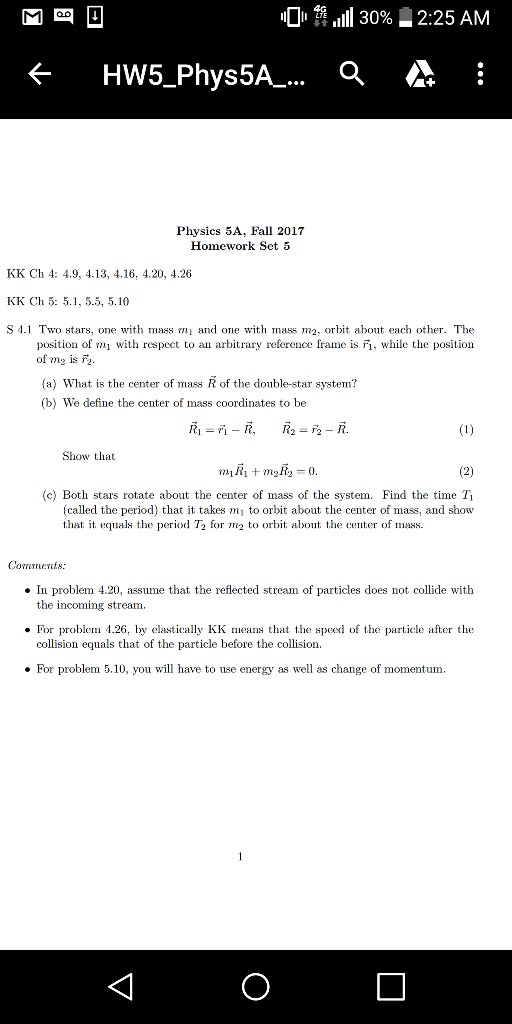 Advanced Physics Archive | September 29, 2017 | Chegg.com