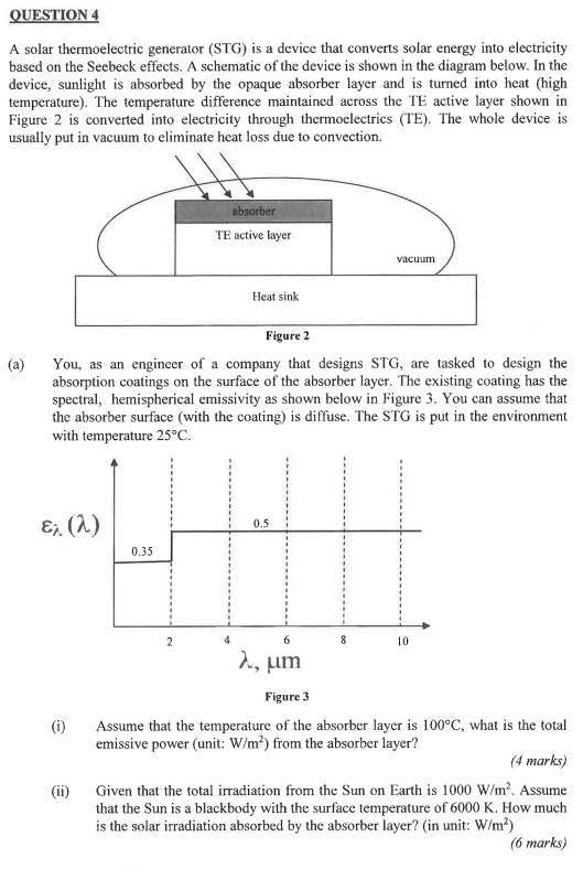 Solved ON A solar thermoelectric generator (STG) is a device | Chegg.com