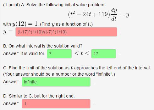 Solved Solve the following initial value problem: with | Chegg.com