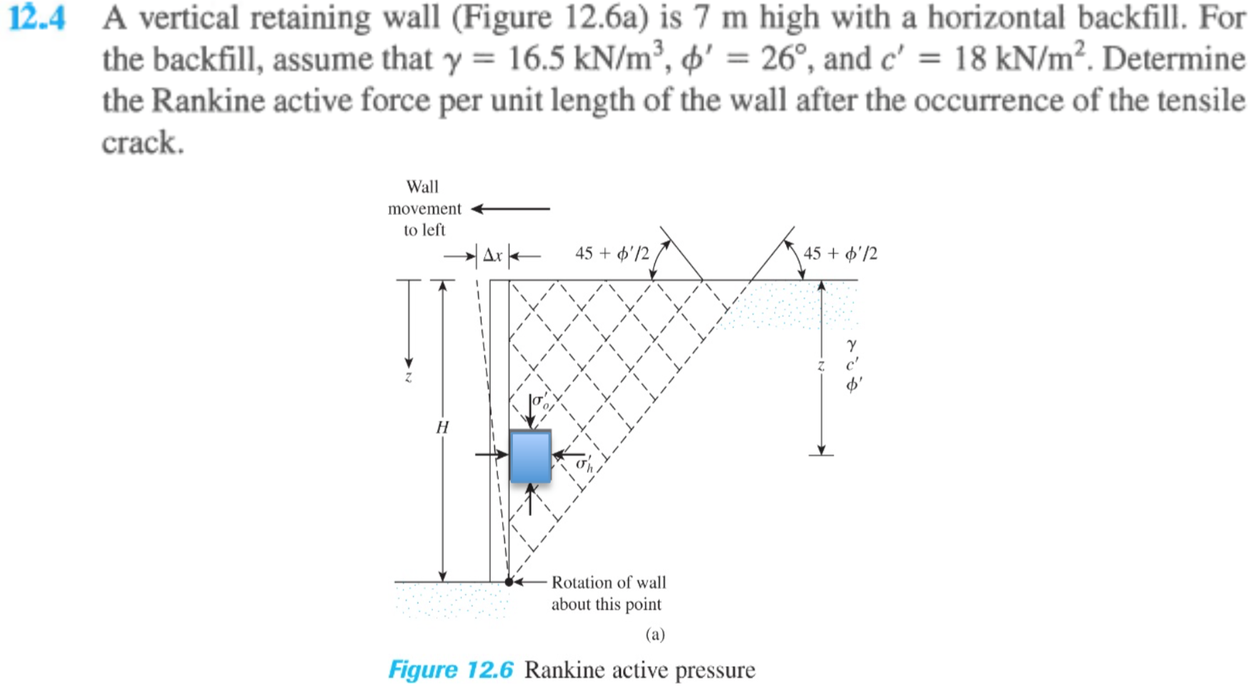 Solved Add a line load surcharge equal to 3 kN/m located 2 m | Chegg.com