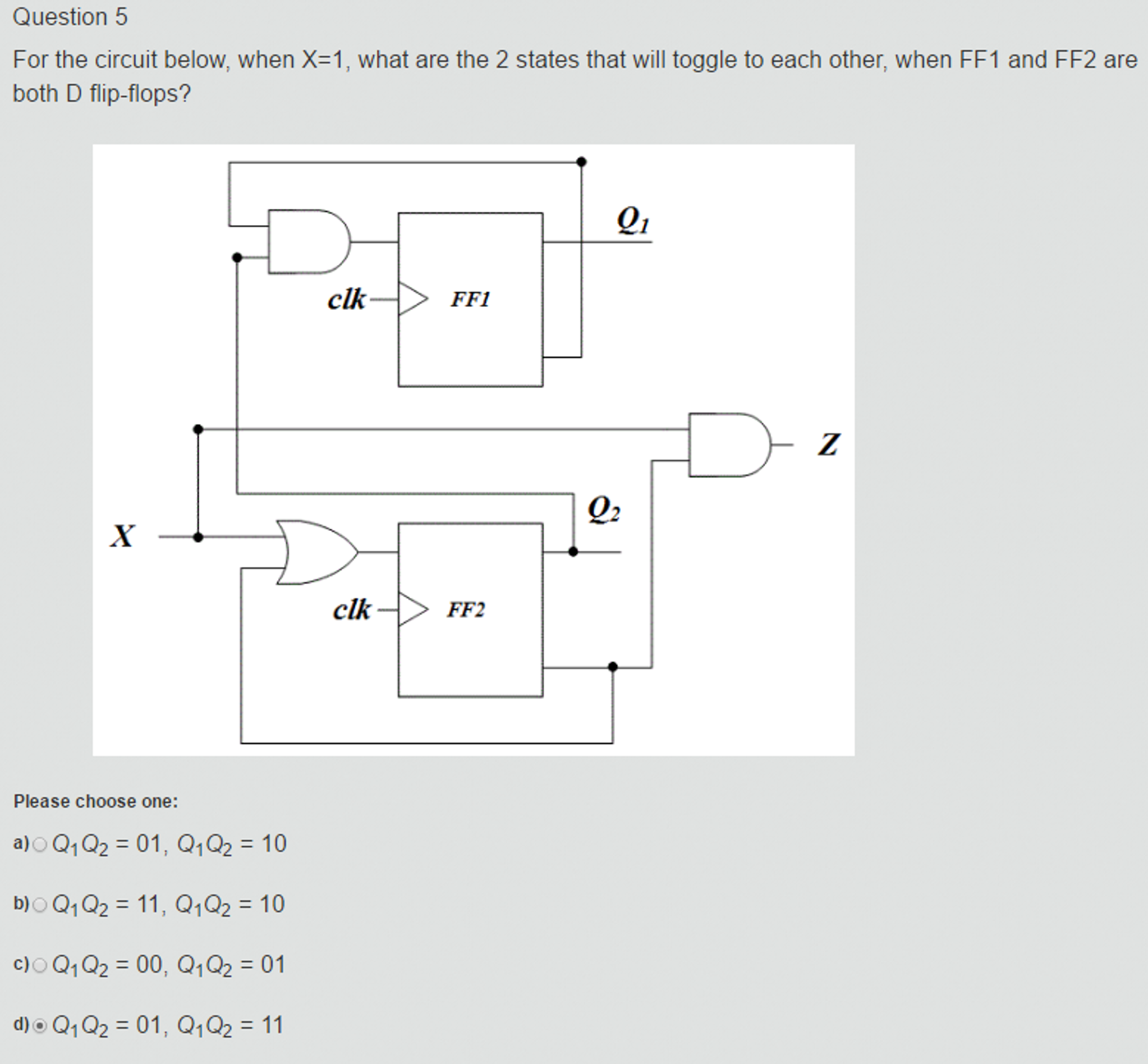 Solved For the circuit below, when X=1, what are the 2 | Chegg.com