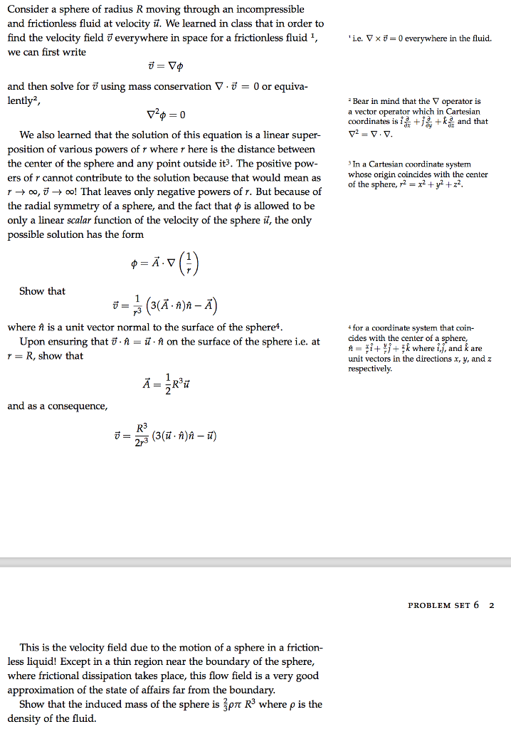 Solved Consider a sphere of radius R moving through an | Chegg.com