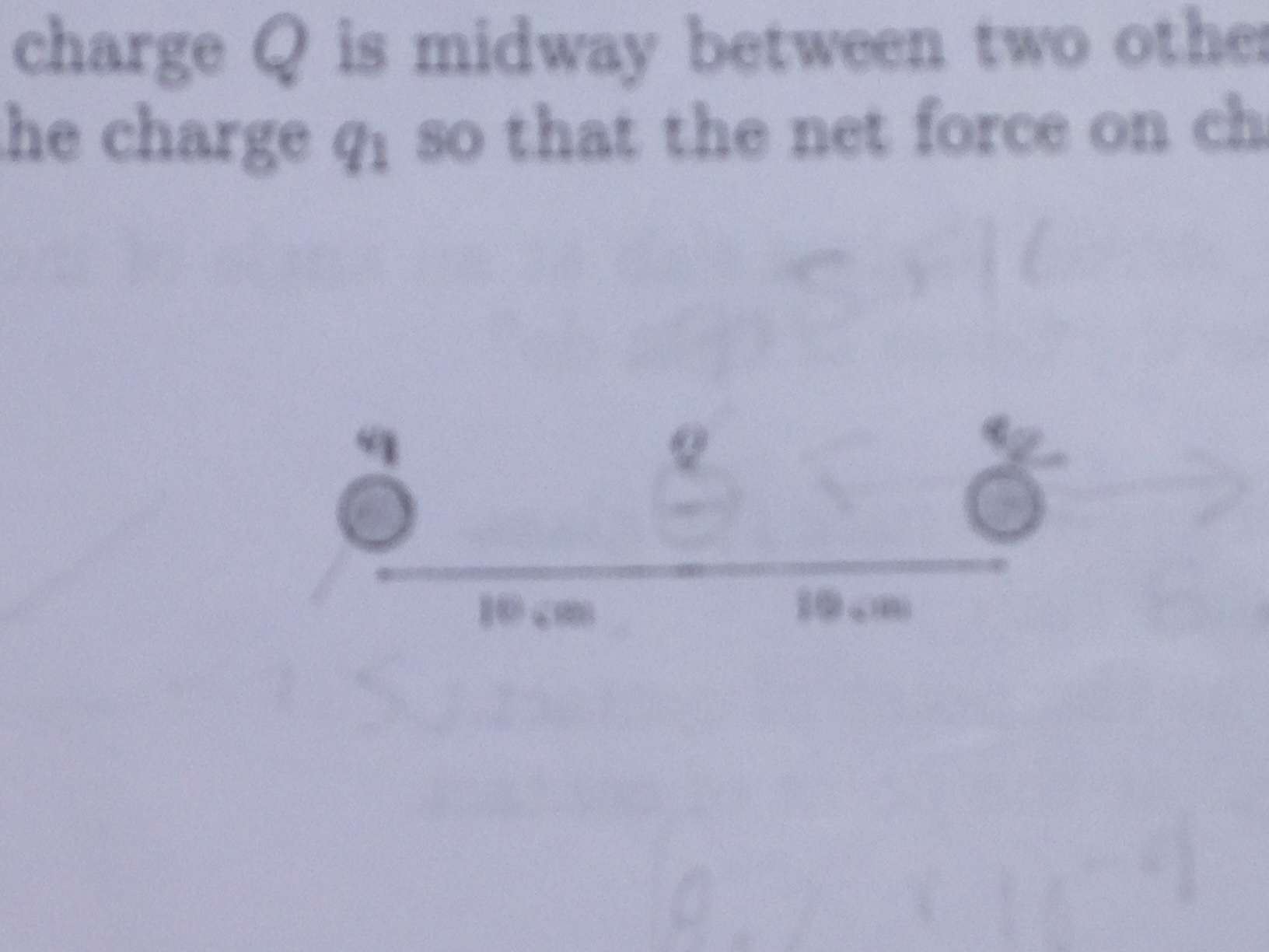 Solved as shown in the figure , the charge on Q is midway | Chegg.com