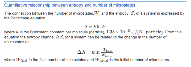 Solved Quantitative relationship between entropy and number | Chegg.com