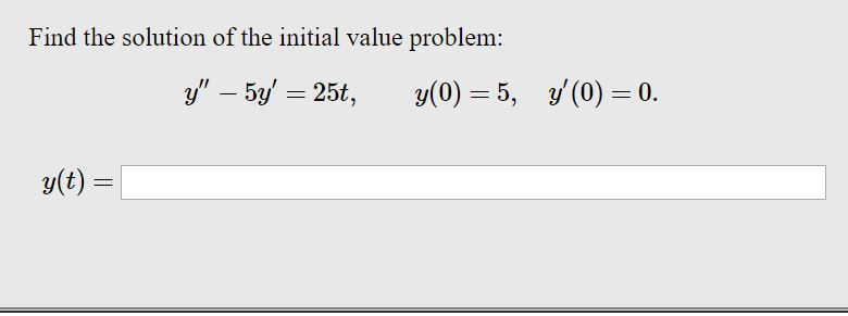 Solved Find the solution of the initial value problem: | Chegg.com