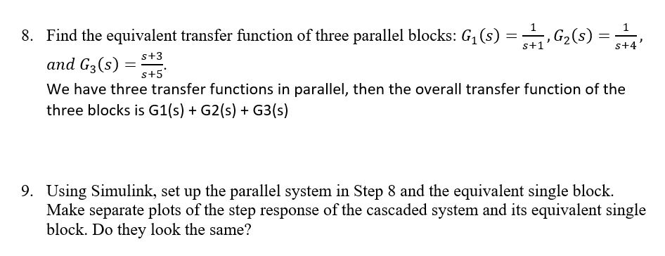 Solved Find the equivalent transfer function of three | Chegg.com