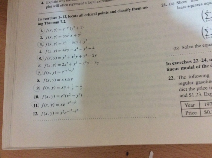 Solved In exercises 1-12, locate all critical points and | Chegg.com