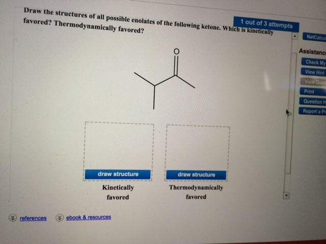 Solved draw the structures of all possible enolates of the | Chegg.com