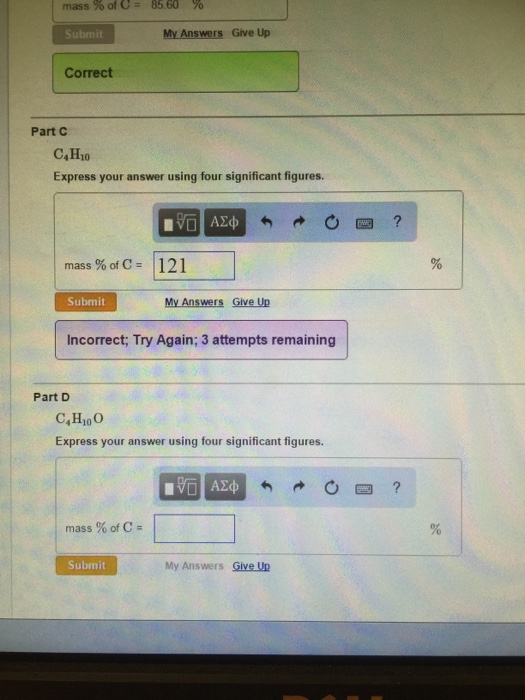 Solved C 4h 10 Express Your Answer Using Four Significant