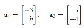 Solved Find all values of h such that the vectors {a1, a2} | Chegg.com