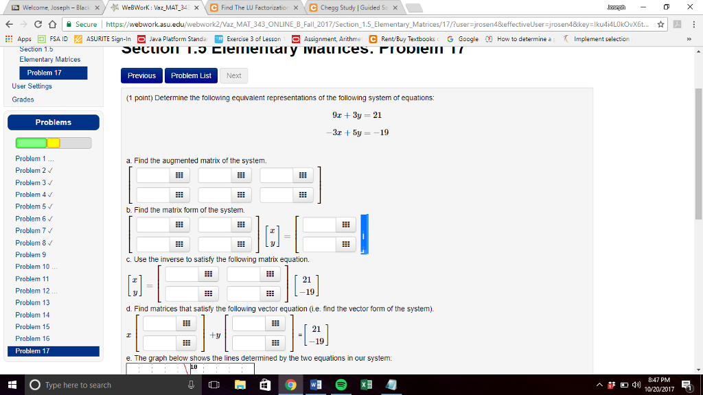 Solved Welcome, Joseph-Blac, WeBWorK : Vaz MAT 34 x G Find | Chegg.com