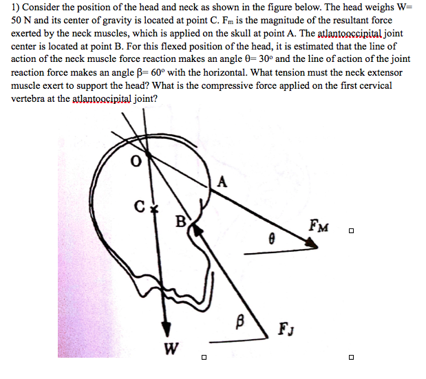 Solved 1) Consider the position of the head and neck as | Chegg.com