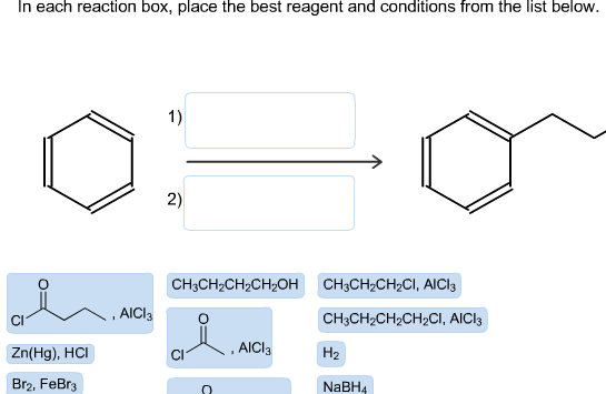 In Each Reaction Box Place The Best Reagent And Conditions From The ...