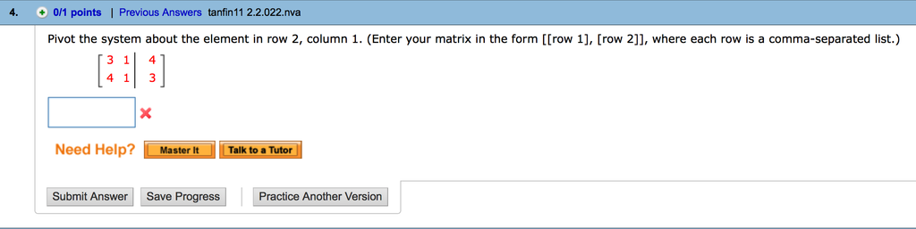 Solved Pivot the system about the element in row 2, column | Chegg.com
