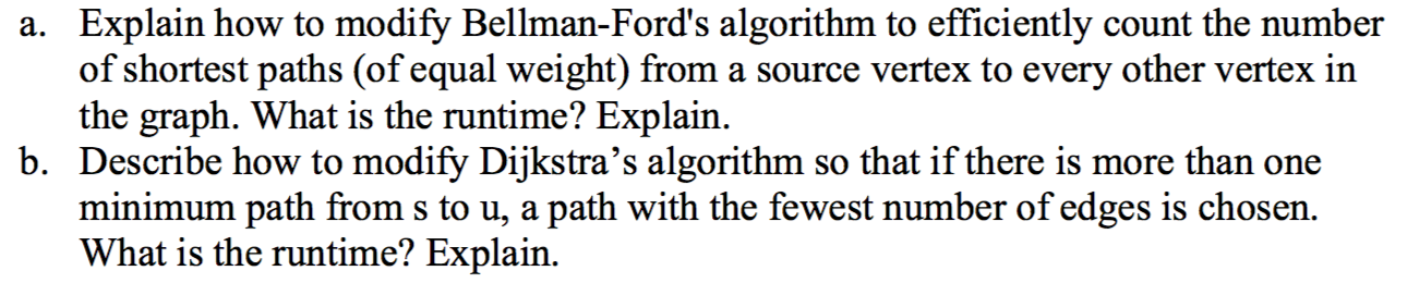 Solved Explain how to modify Bellman-Ford's algorithm to | Chegg.com