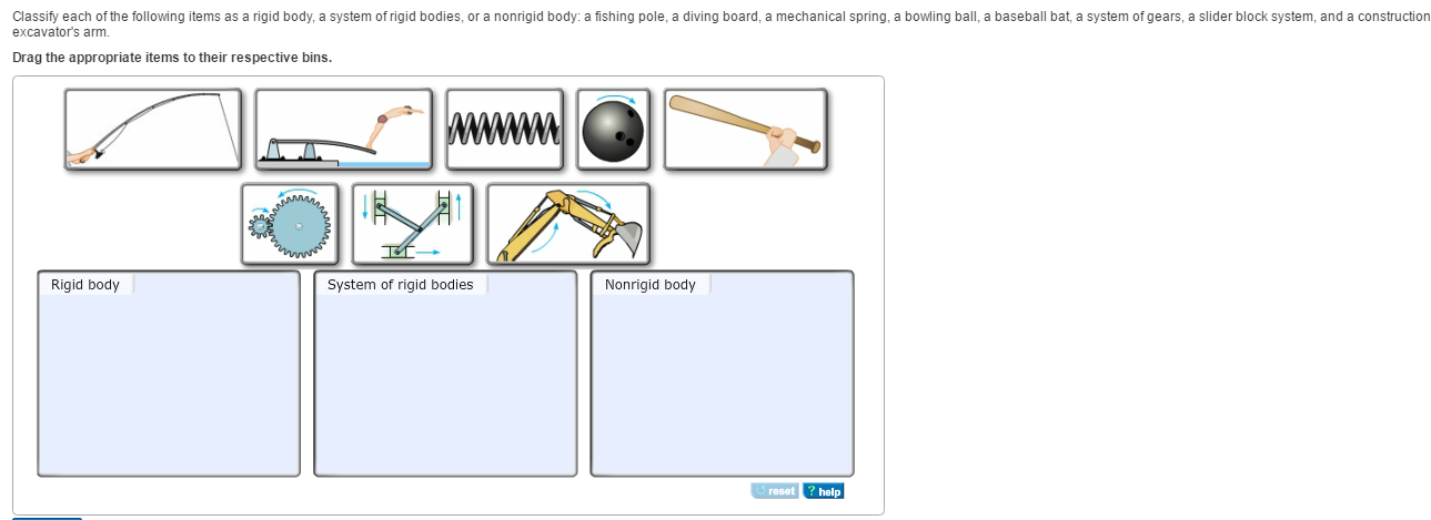 Classify each of the following items as a rigid body, | Chegg.com