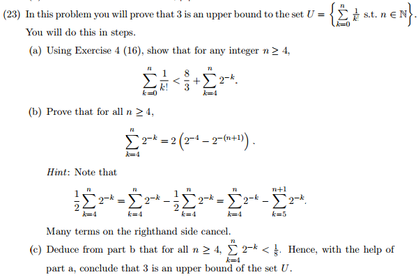 Solved In this problem you will prove that 3 is an upper | Chegg.com