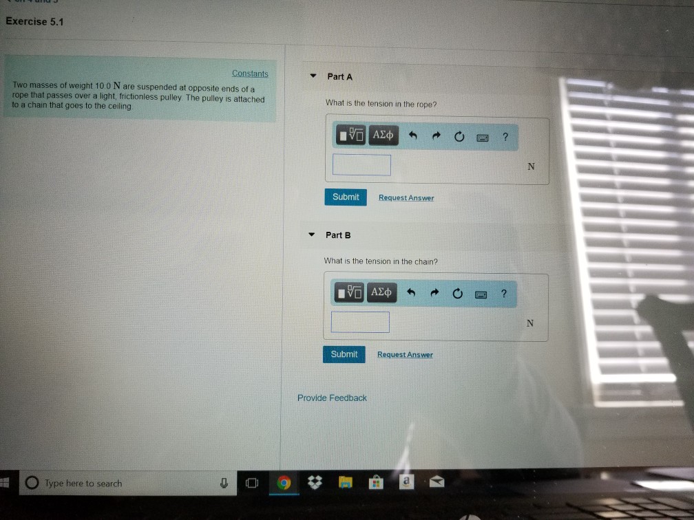 Solved Exercise 5.1 Constants Part A Two masses of weight | Chegg.com Solved Exercise 5.1 Constants Part A Two masses of weight | Chegg.com