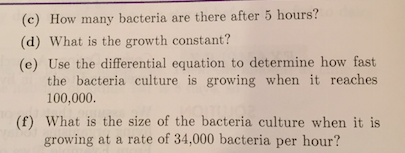 Solved Growth of Bacteria Approximately 10,000 bacteria are | Chegg.com