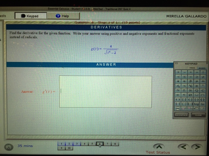 Solved Find The Derivative For The Given Function Write 4648