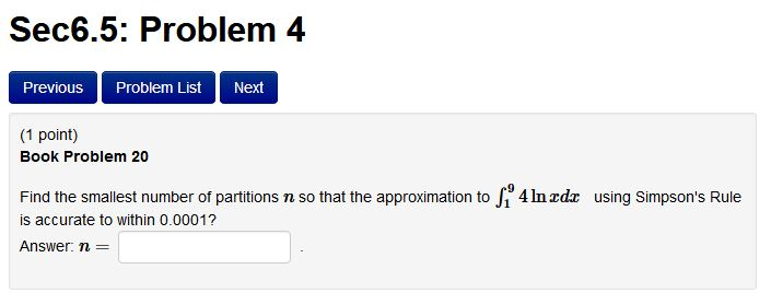 Solved Sec65 Problem 4 Revious Problem List Next 1 Point 
