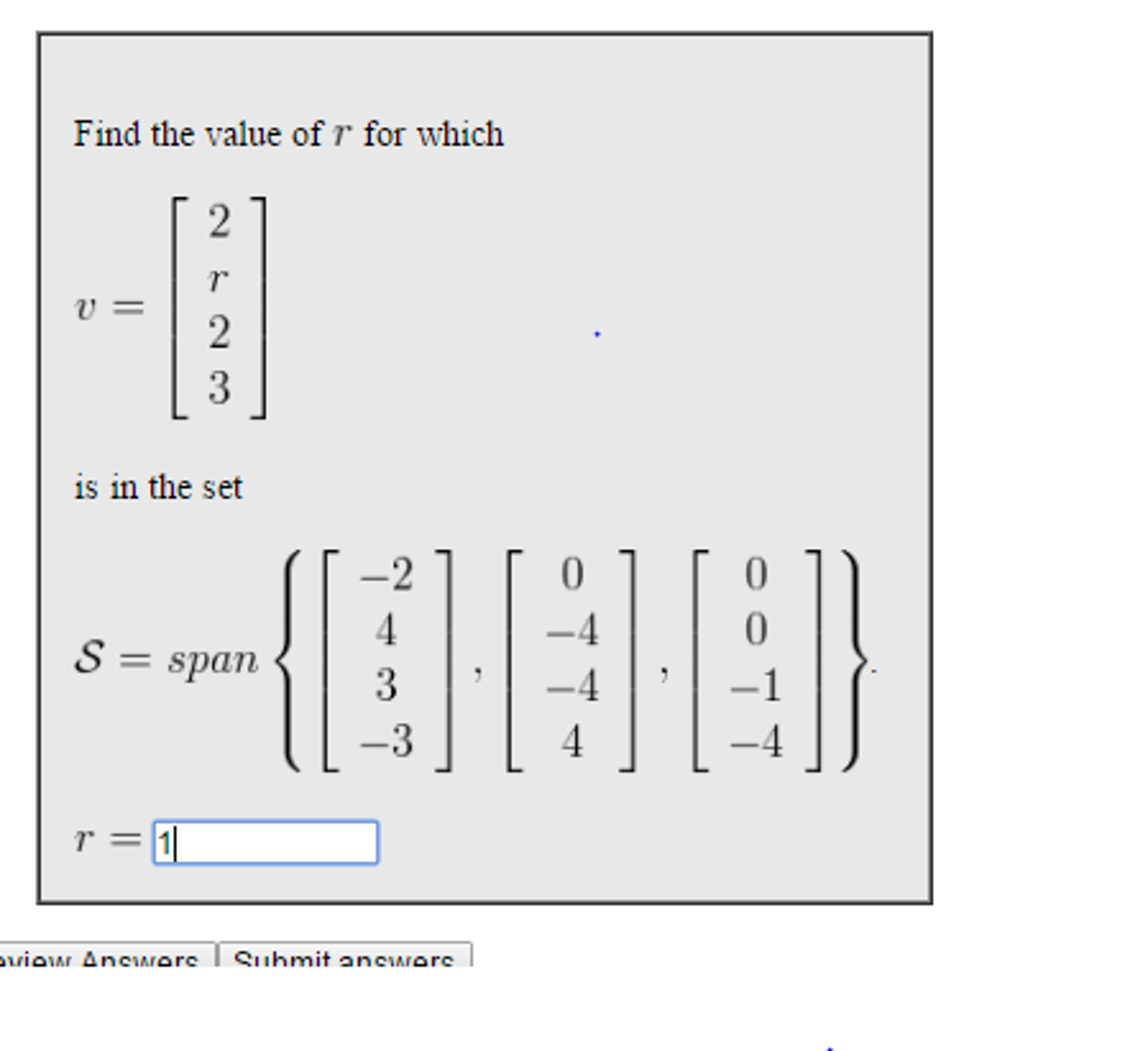 Solved Find the value of r for which v = [2 r 2 3] is | Chegg.com