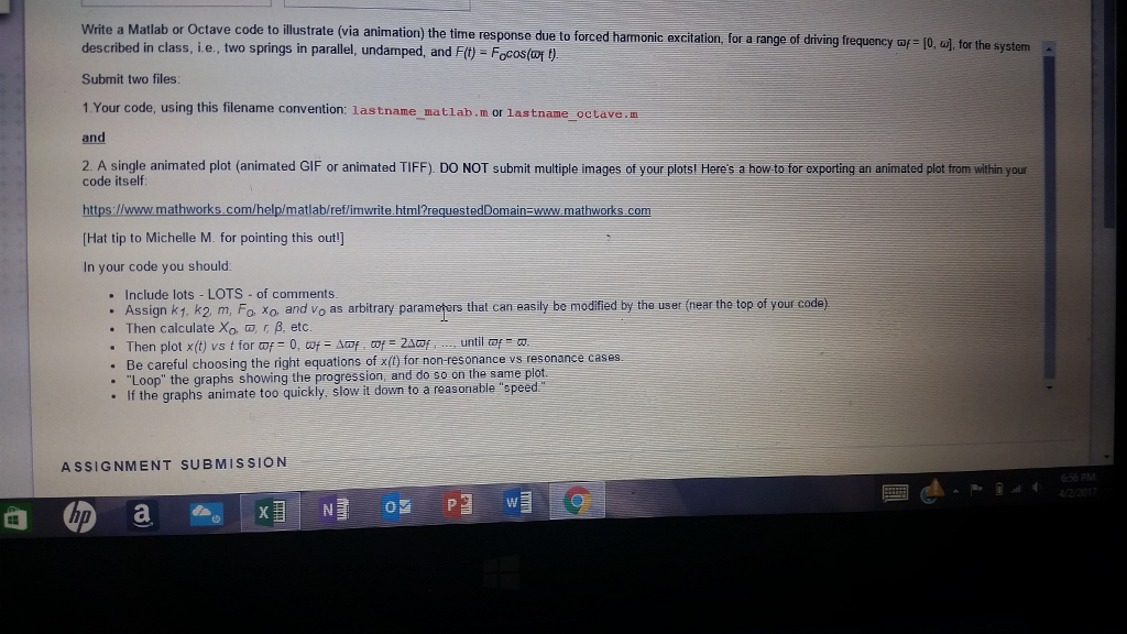 write a Matlab or Octave code to illustrate (via | Chegg.com