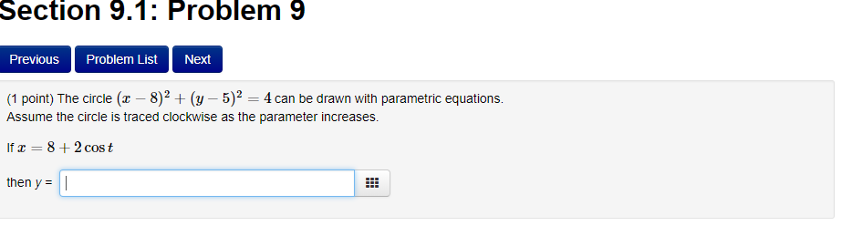 Solved Section 9.1: Problem 9 Previous Problem List Next (1 | Chegg.com