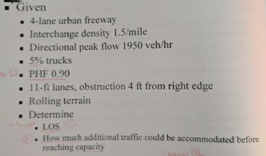 Solved Given 4-lane urban freeway Interchange density- | Chegg.com