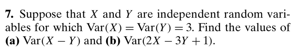 Solved 7. Suppose that X and Y are independent random vari- | Chegg.com