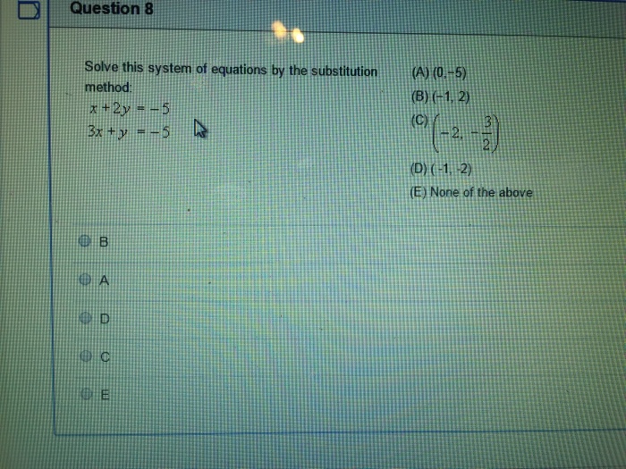 Solved solve this system of equations by the substitution | Chegg.com