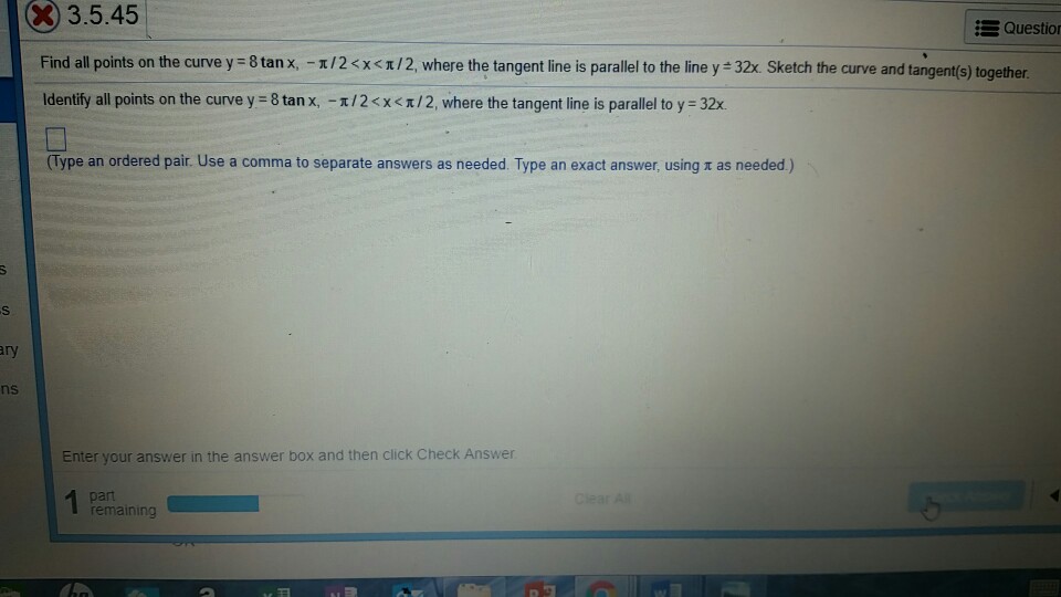 Solved 3.5.45 Find all points on the curve y = 8 tan x -? / | Chegg.com