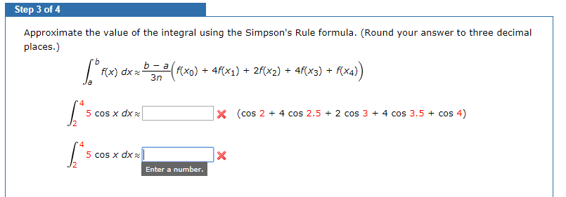 Solved Step 3 of 4 Approximate the value of the integral | Chegg.com