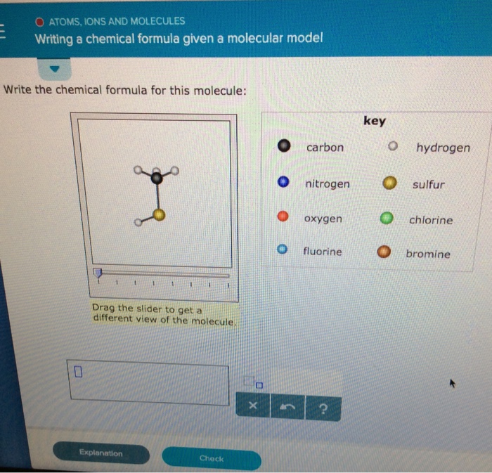 Solved O ATOMS, IONS AND MOLECULES Writing a chemical | Chegg.com
