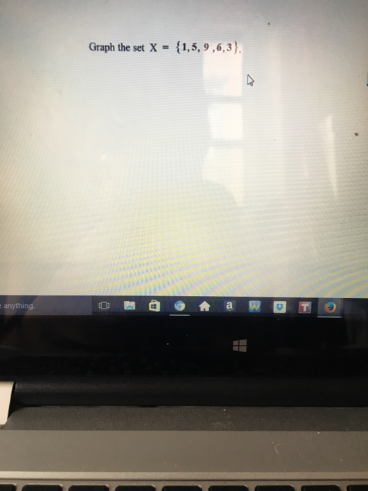 Solved Graph the set X = {1, 5, 9, 6, 3). | Chegg.com