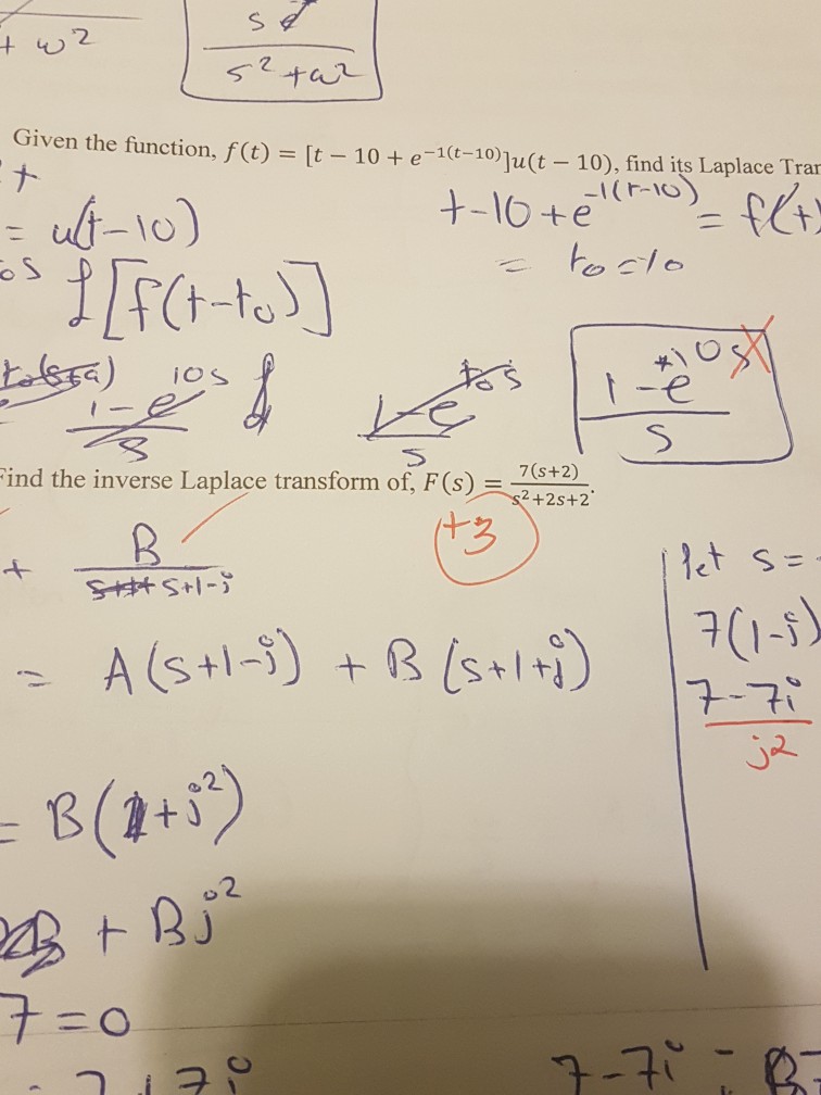 Solved Given the function, f(t) = [t-10 + e-1(t-10)]u(t-10), | Chegg.com