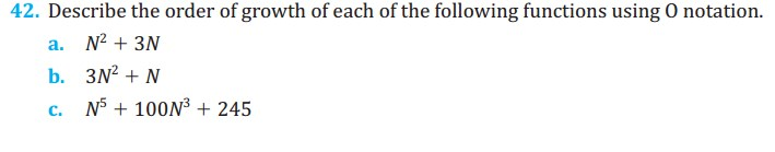 Solved Order of growth of functions using O Notation? I | Chegg.com