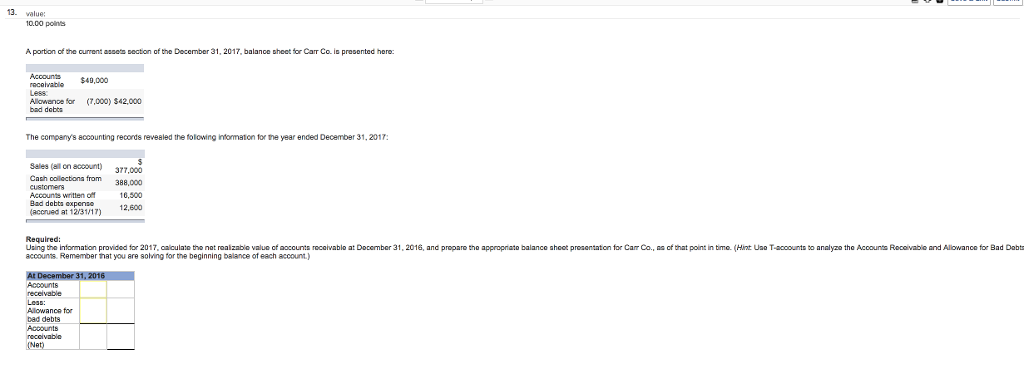 Solved A portion of the current assets section of the | Chegg.com